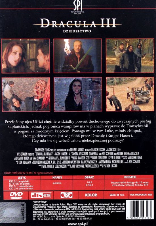 Dracula III: Legacy [DVD] (Dvd), Jason Scott Lee | Dvd's | bol
