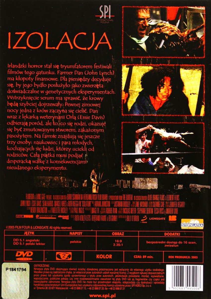 Isolation [DVD] (Dvd), Sean Harris | Dvd's | bol
