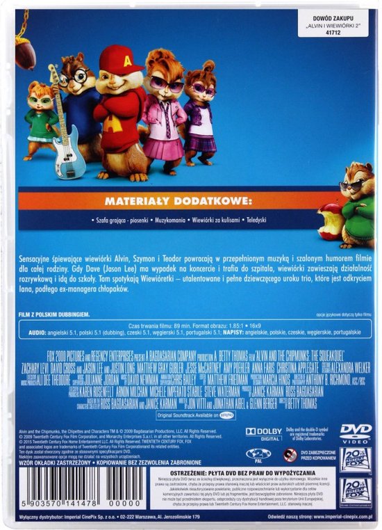 Alvin en de Chipmunks 2 [DVD] (Dvd), Amy Poehler | Dvd's | bol