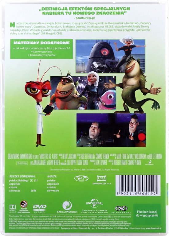 Monsters vs Aliens [DVD] (Dvd), Seth Rogen | Dvd's | bol