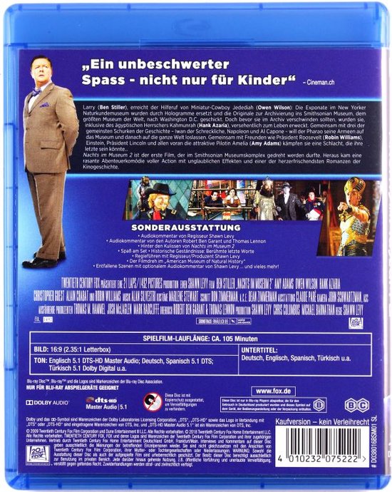 Nachts im Museum 2/Blu-ray (Blu-ray), Amy Adams | Dvd's | bol