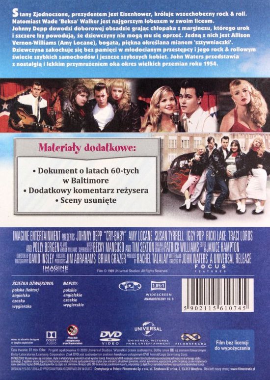 Cry-Baby [DVD] (Dvd), Susan Tyrrell | Dvd's | bol