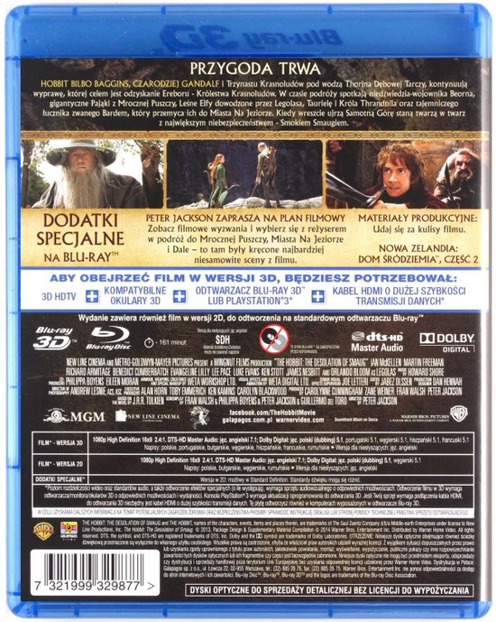 De Hobbit: de Woestenij van Smaug [2Blu-Ray 3D]+[2Blu-Ray], James ...