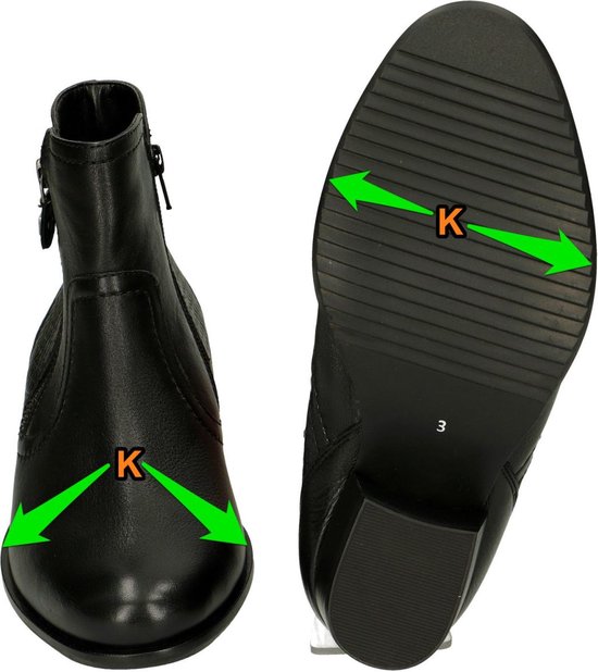 Helioform -Dames - zwart - enkellaarzen - maat 39 | bol