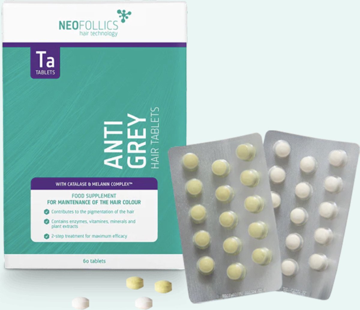 Neofollics Anti Grey Treatment - Anti grey Hair Serum & Anti Grey Hair Tablets | bol.com
