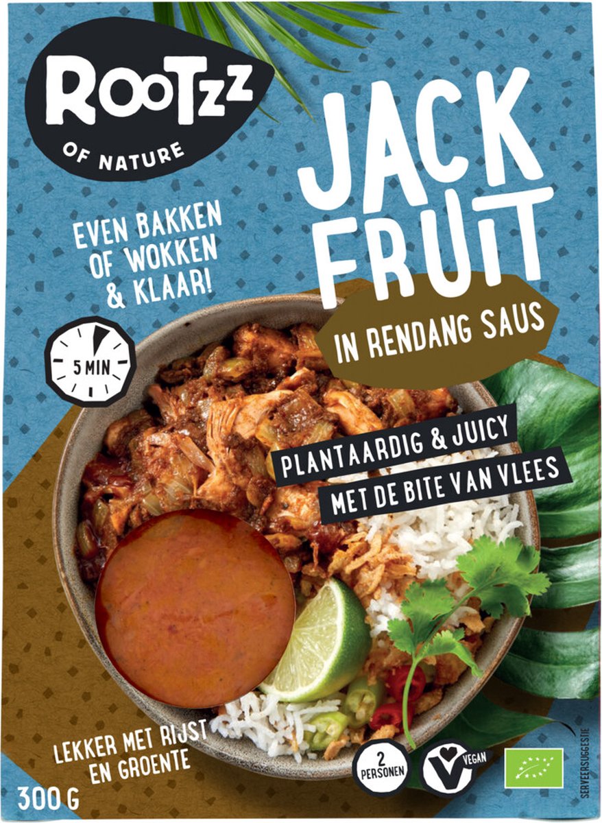 Rootzz of Nature Jackfruit Rendang Saus 300 gr | bol.com