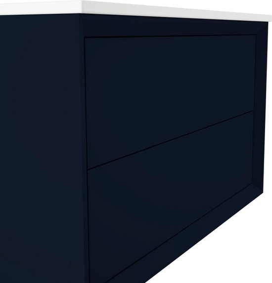 Adema Prime Core Meuble vasque - 99,5x55x45cm - 2 tiroirs - Push to ...