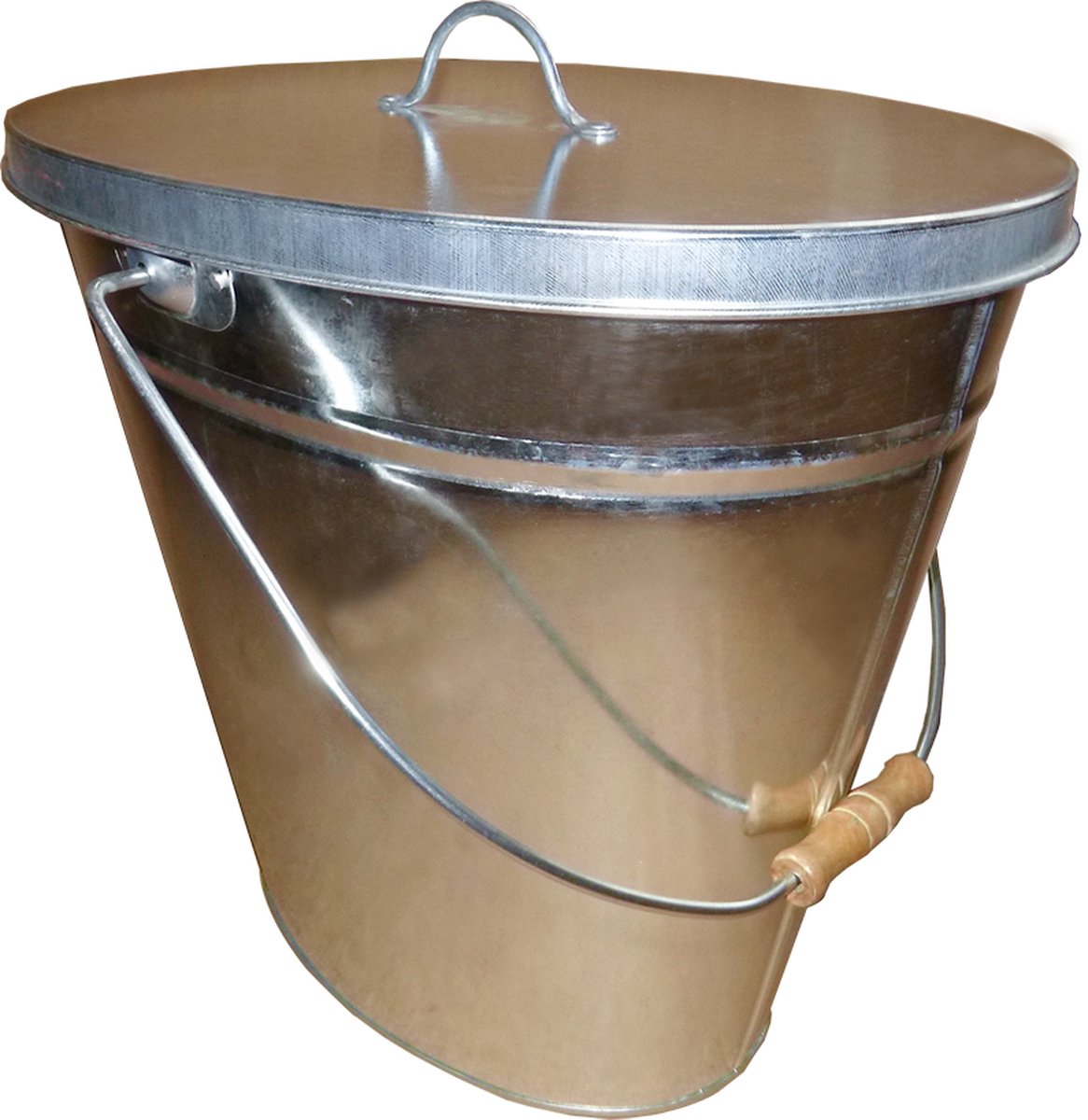 VuurZon asemmer met deksel gegalvaniseerd - pelletemmer - kolenemmer ...