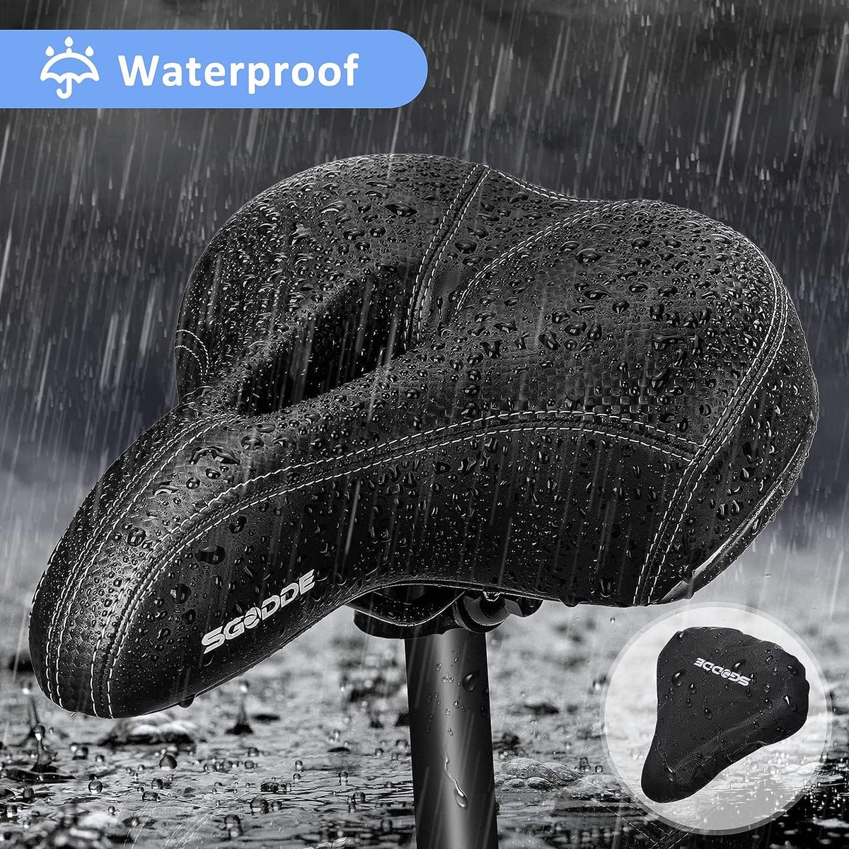 Fietsen, comfort plus, dubbele vering, waterdicht bovenvlak en ...