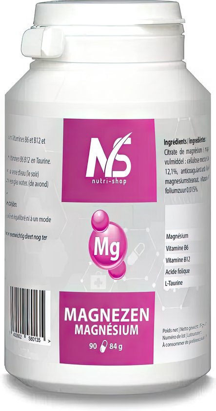 Nutri-shop Magnezen - Magnesium - 90 capsules | bol