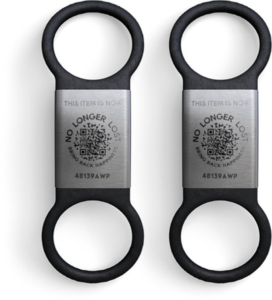 NoLongerLost Helm Tag - Slimme Helm Tag - 2x zwart - QR Code - tracking ...