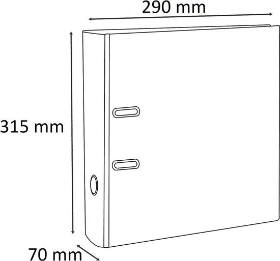 Maxenza Ordner met Hefboom A4 - Set van 5 Ordners - 70 mm Rug - 80mm ...