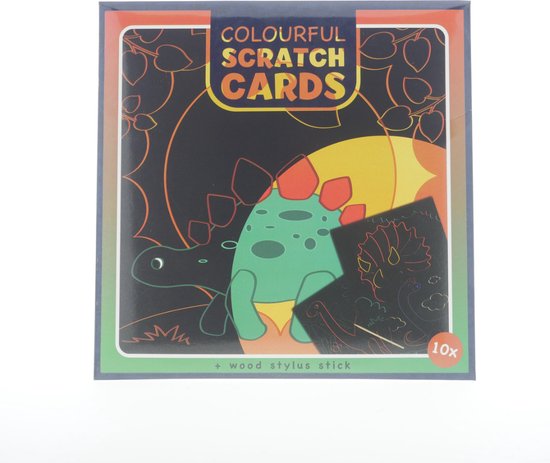 10 Kleurrijke kraskaarten met kraspen | bol.com