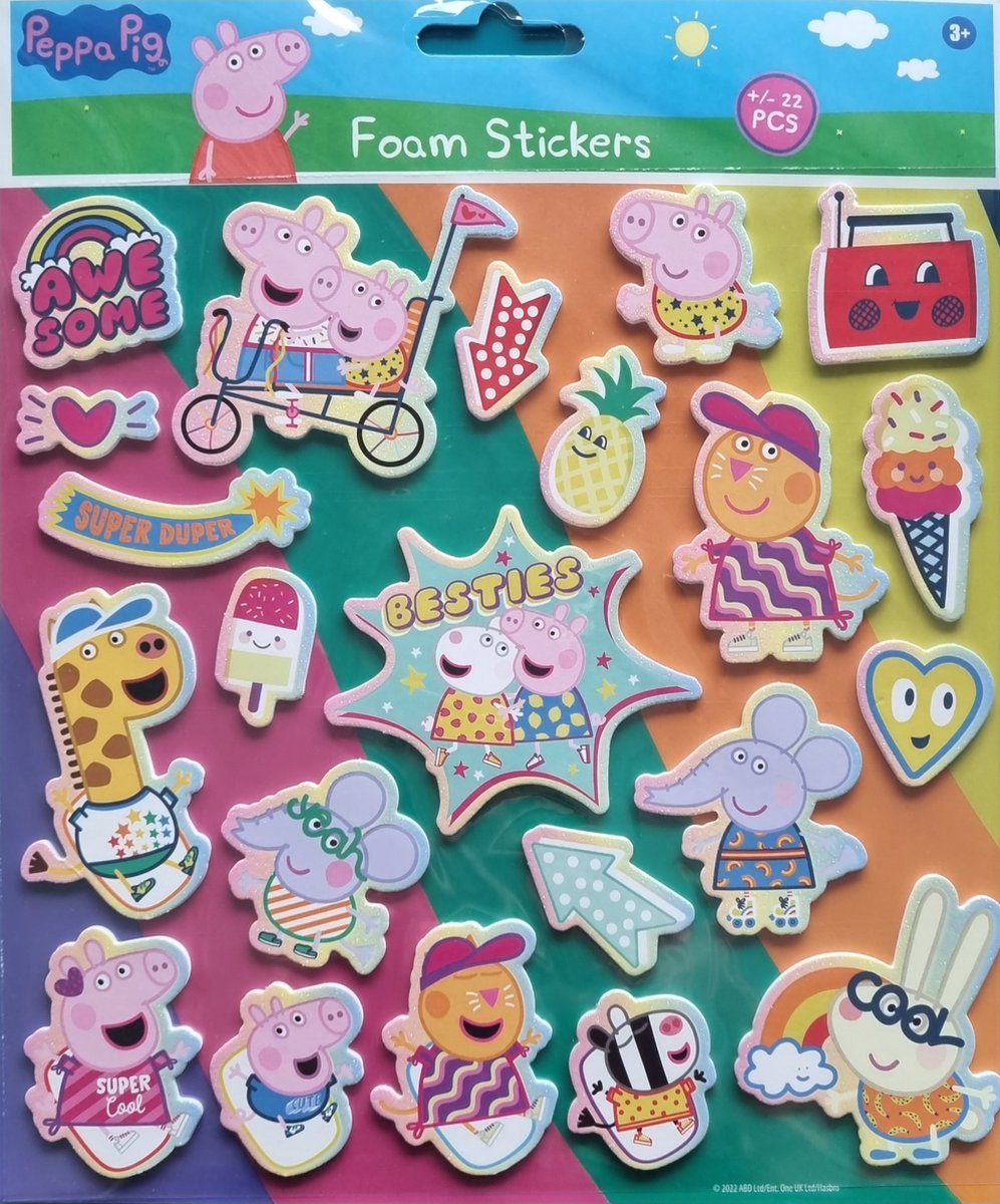 STICKERSTORE - Peppa Pig - 22 Foam Stickers | bol.com