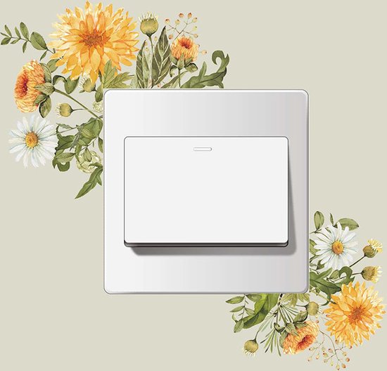 Stickerkamer® | Schakelaarsticker Madelief bloemen | Lichtknop ...