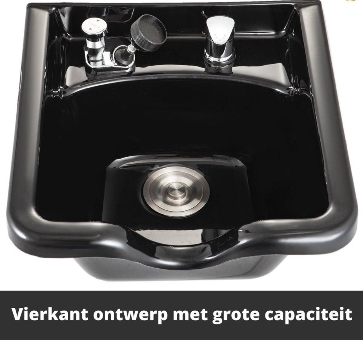 Happyment Haarwasbak - Wasbak - Kapper Salon Wastafel - Kapperswasbak - Zwart | bol