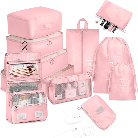 Kofferorganizer, 11 stuks, Packing Cubes, Lichtgewicht reisbagage ...