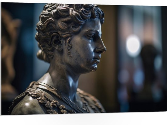 PVC Schuimplaat- Beeld - Standbeeld - Persoon - 105x70 cm Foto op PVC ...