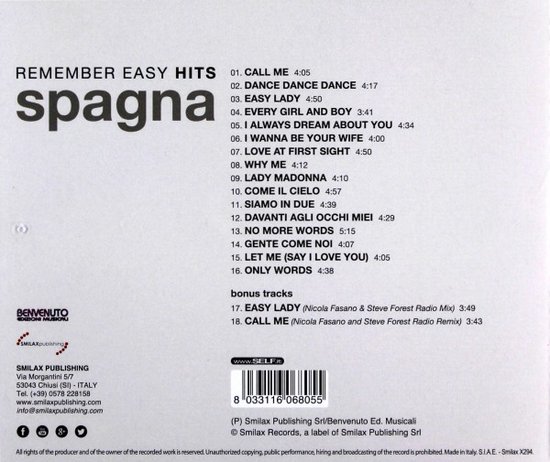 Ivana Spagna: Remember Easy Hits [CD], Ivana Spagna | CD (album ...