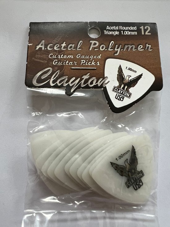 Clayton - Acetal - rounded triangle plectrum - 1.00 mm - 12-pack | bol