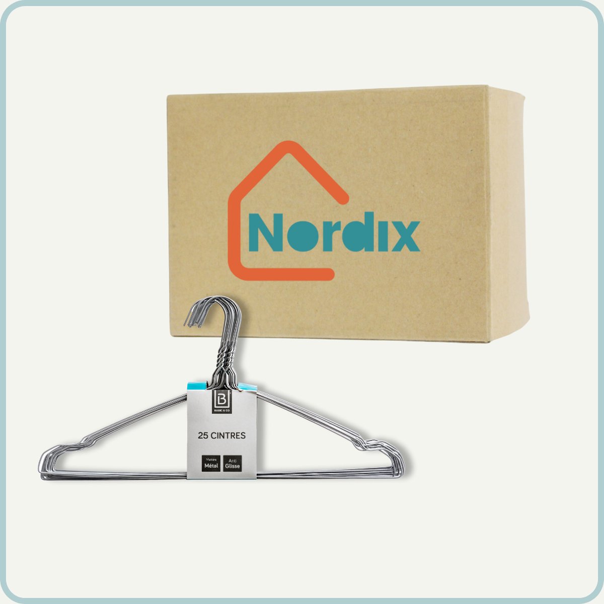 Nordix Kledinghangers Set 25 stuks - Metaal - Draadhanger - Kleerhangers | bol