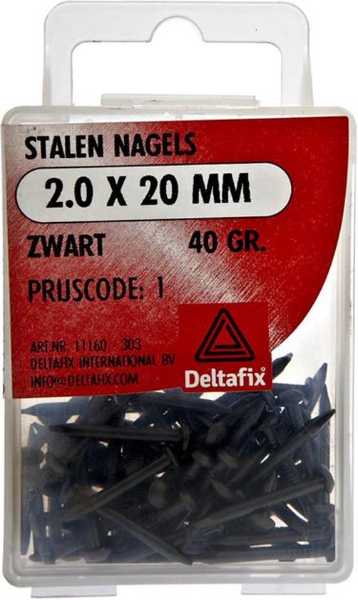 Deltafix stalen nagels 2,0 x 20 mm - geblauwd staal - prof - 40 gram | bol