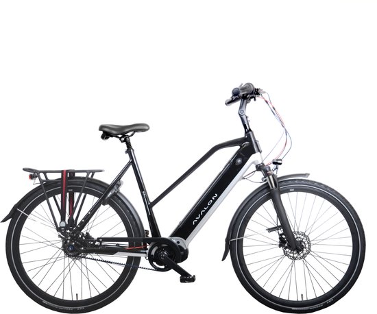 Avalon E-bike sportief - 58 cm - zwart/grijs - middenmotor - riemaandrijving | bol
