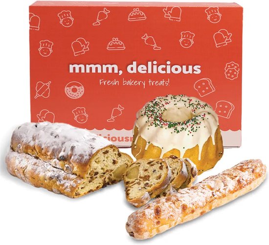 Kerststol amandelspijs (500 gram), banketstaaf en tulband - Luxe ...