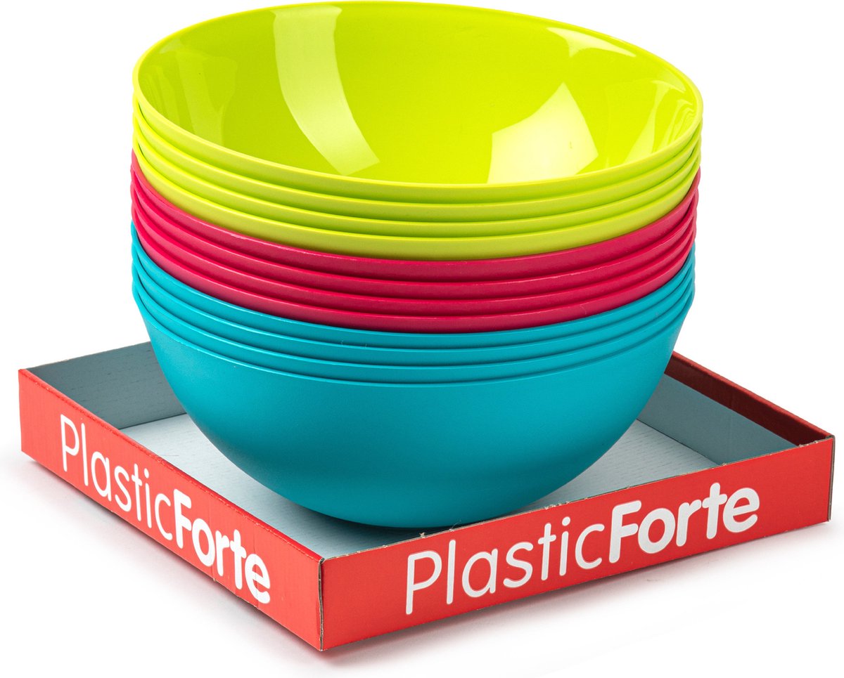 Plasticforte Serveerschaal/Saladeschaal - D25 x H10 cm - kunststof ...