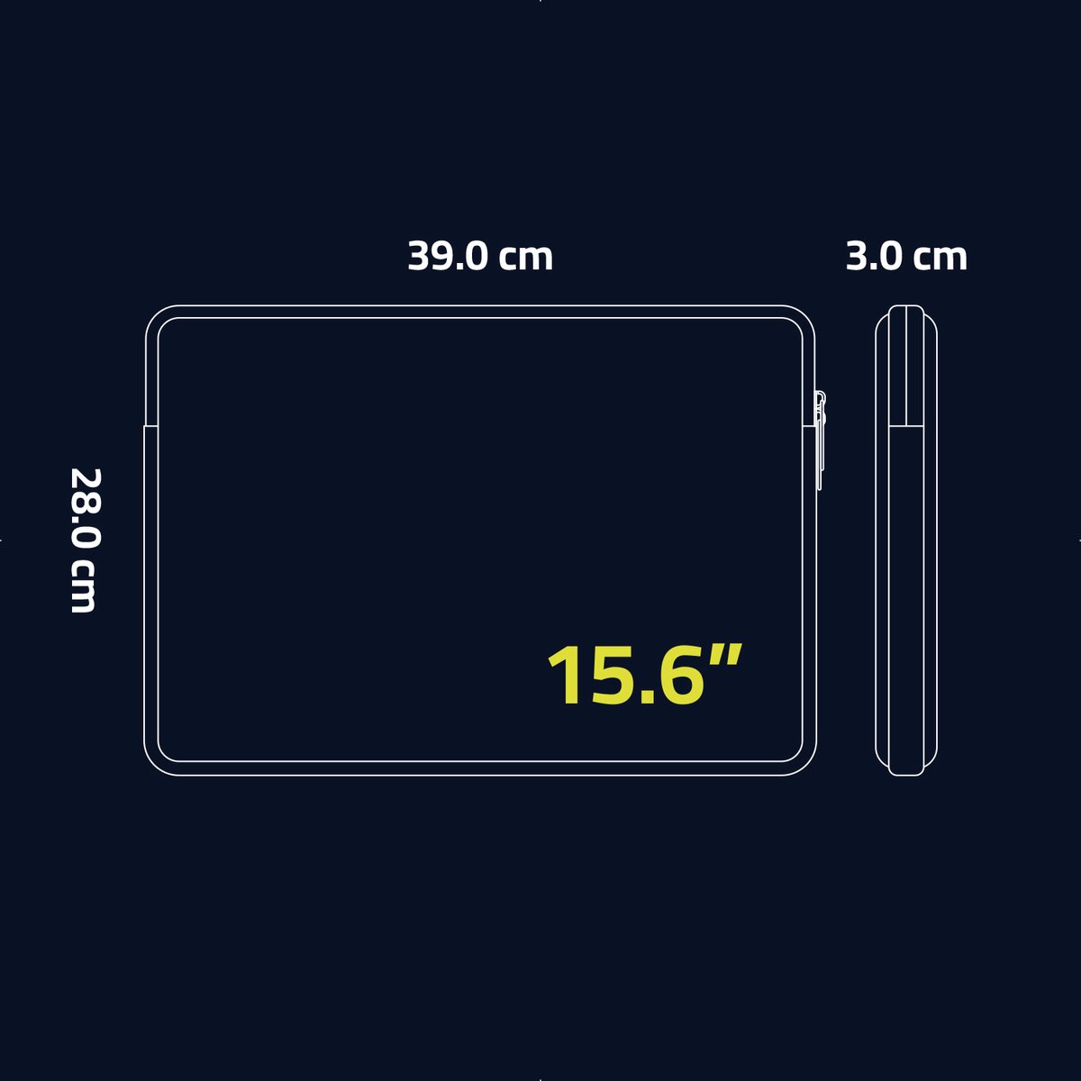 Laptophoes 15,6 inch - Laptop Sleeve geschikt voor MacBook Pro 16 inch ...