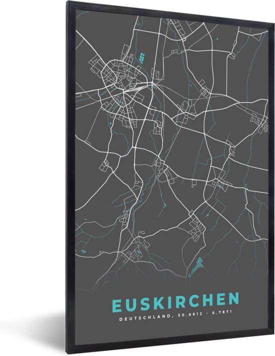 Fotolijst incl. Poster - Kaart – Plattegrond – Stadskaart – Euskirchen ...