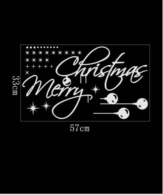 Raamsticker kerst - Merry Christmas - kerstversiering - kerstmis ...