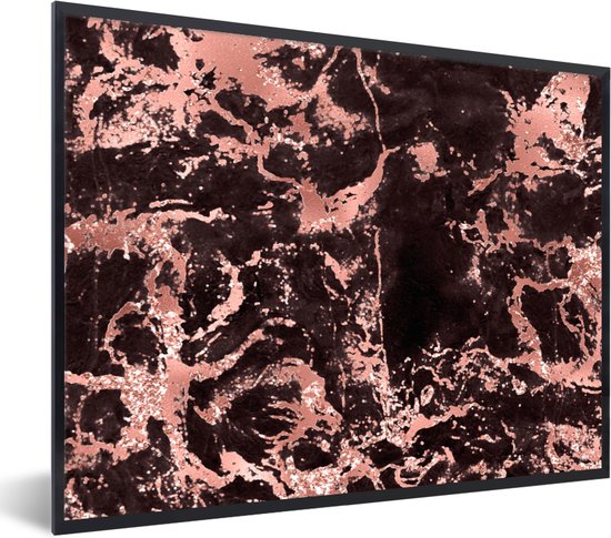 Fotolijst incl. Poster - Marmer - Rose goud - Stenen - 40x30 cm ...