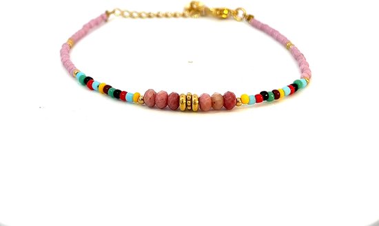 CO88 Collection 8CB-91148 Kralenarmband met Miyuki Kralen - Roze en ...