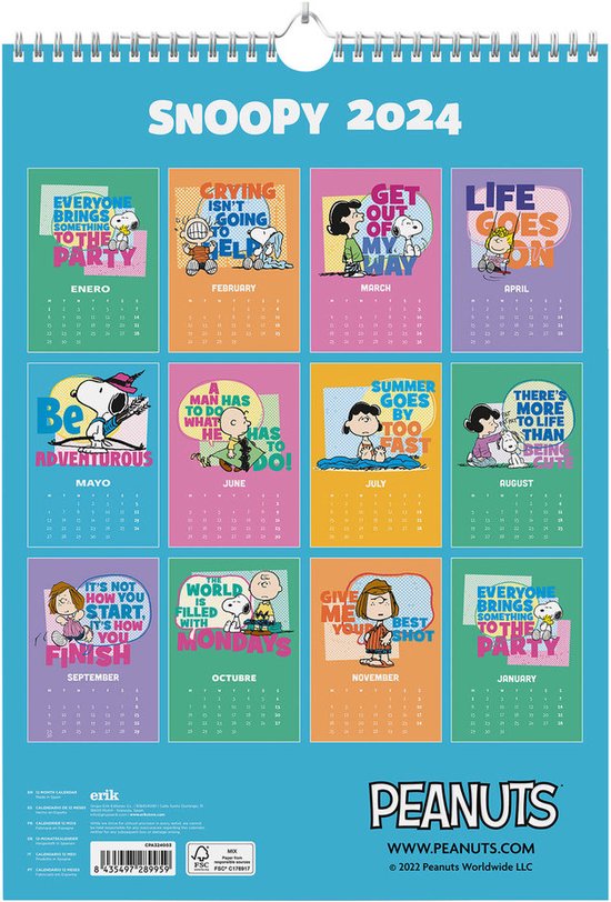 Snoopy - Peanuts Kalender 2024 A3 | bol
