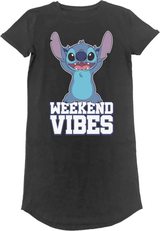 Disney - Lilo And Stitch - Weekend Vibes - T-shirt - Jurk - Zwart - M | bol
