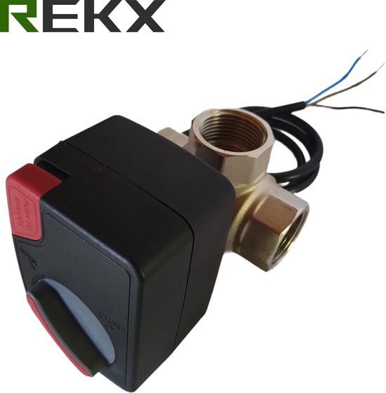 Rekx - Driewegklep VVC1 - 1" - 230v - voor Warmtepomp of Cv systeem | bol