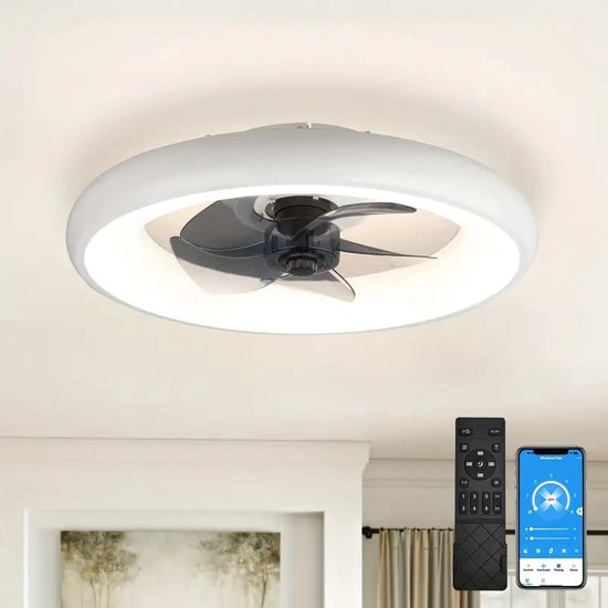 LuxiLamps - LED Ventilator Plafondlamp - Plafondventilator - Smart Lamp ...