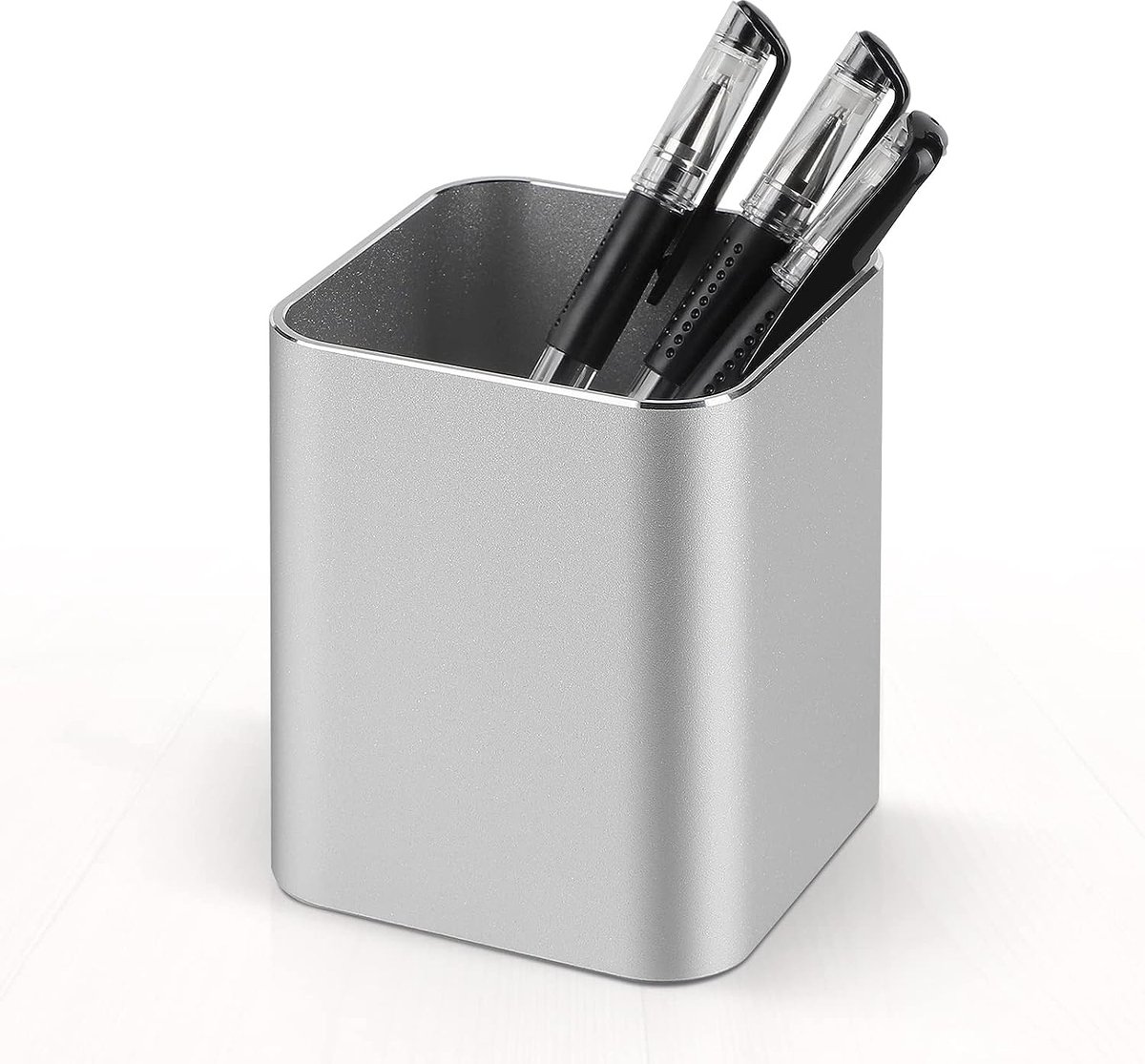 Pennenhouder bureau zilver metaal, bureau-organizer aluminium ...