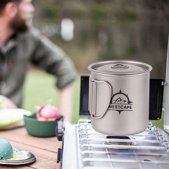 Titanium Beker – Mok - Enkelwandig - 400 ml – RVS – Kamperen - outdoor ...