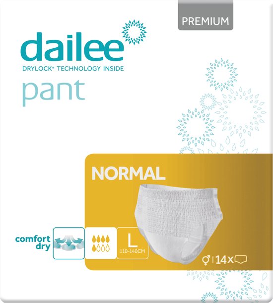 Dailee Pants Premium Normal Large - 14 stuks - Incontinentiebroekjes | bol