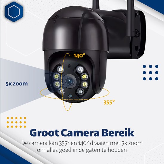 Teceye - Beveiligingscamera voor Buiten – Bewakingscamera – Buiten Camera -... | bol