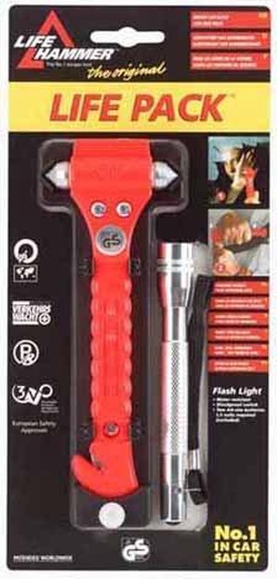 Life Pack; lifehammer en zaklamp | bol.com