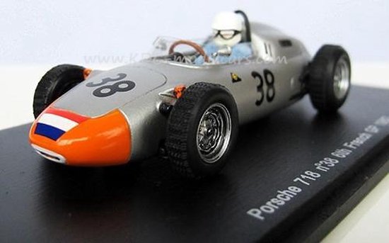 Spark 1:43 Porsche 718 n°38, 6de Grand Prix Frankrijk 1962, Carel Godin ...