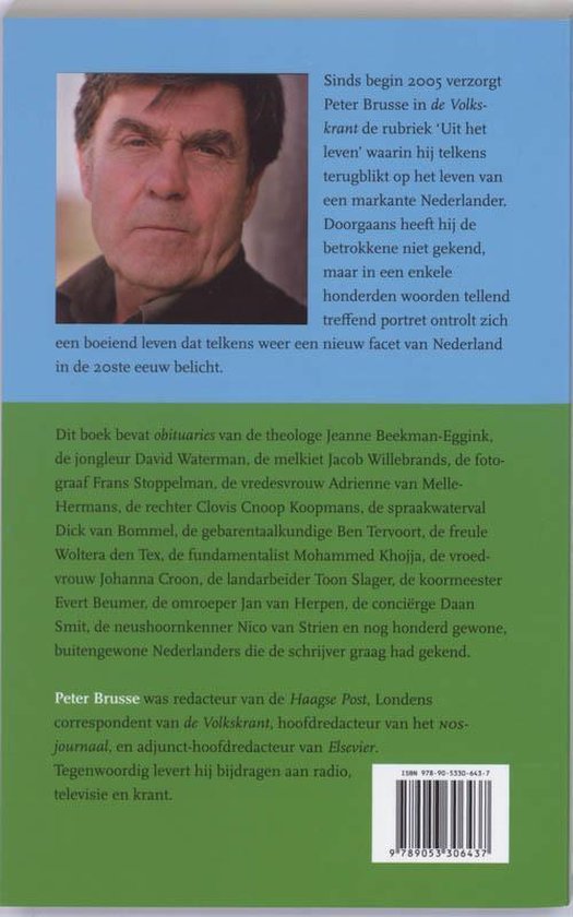Uit het leven, Peter Brusse | 9789053306437 | Boeken | bol