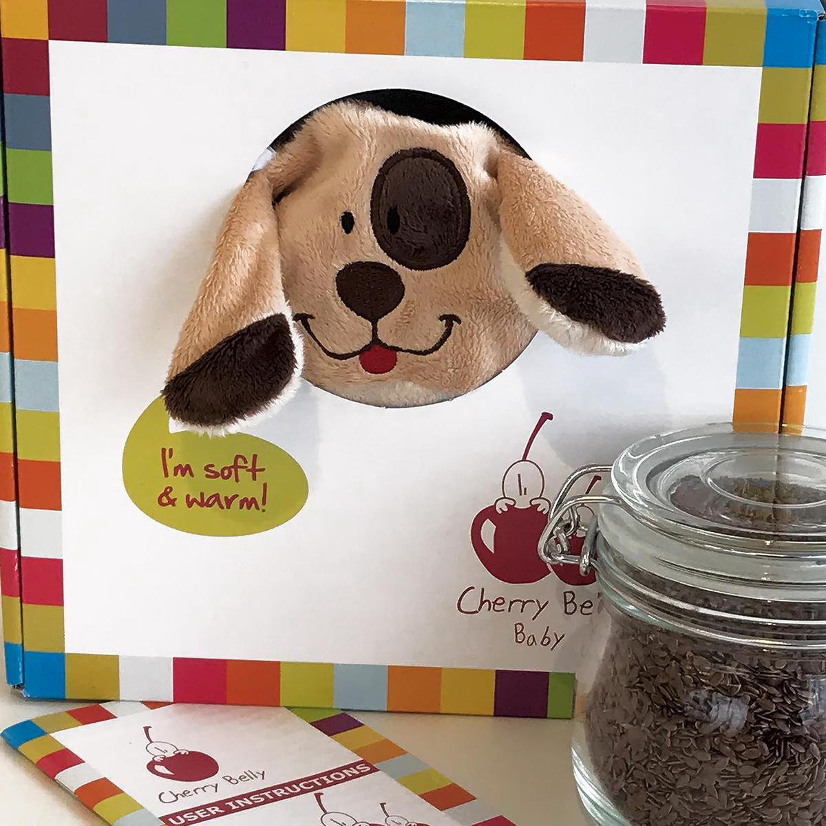 Cherry Belly Baby Hond - Warmtekussen - 100% natuurlijk lijnzaadkussen ...