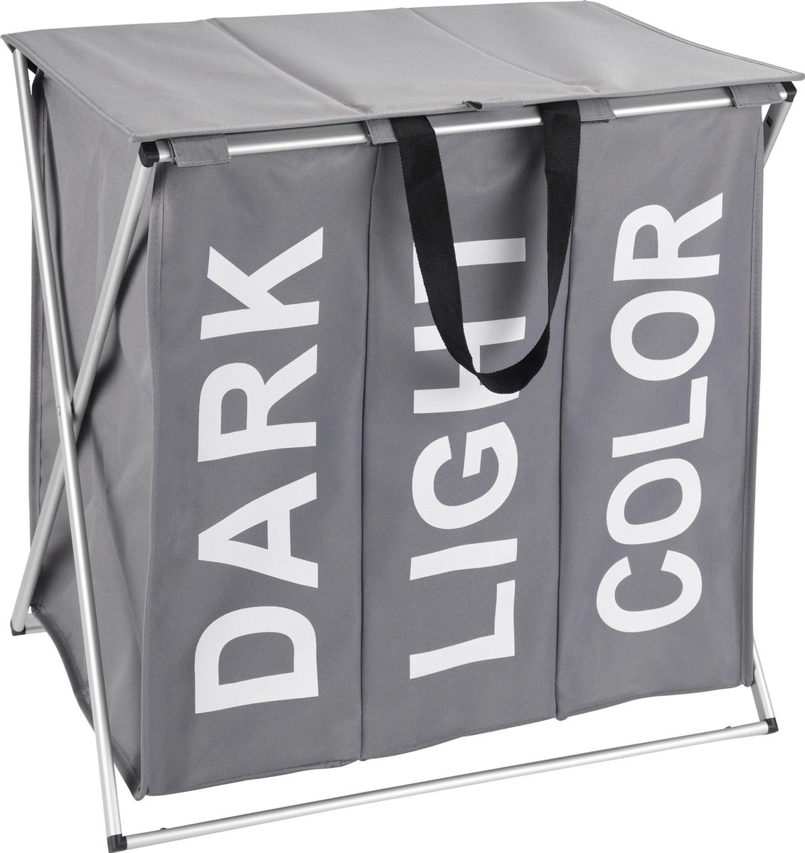 Wenko Wasmand Trio Top 3 vakken grijs met deksel | bol.com