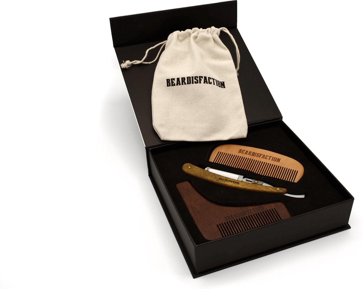 Set de Soin de la barbe pour homme - Ensemble de rasage avec peigne à ...