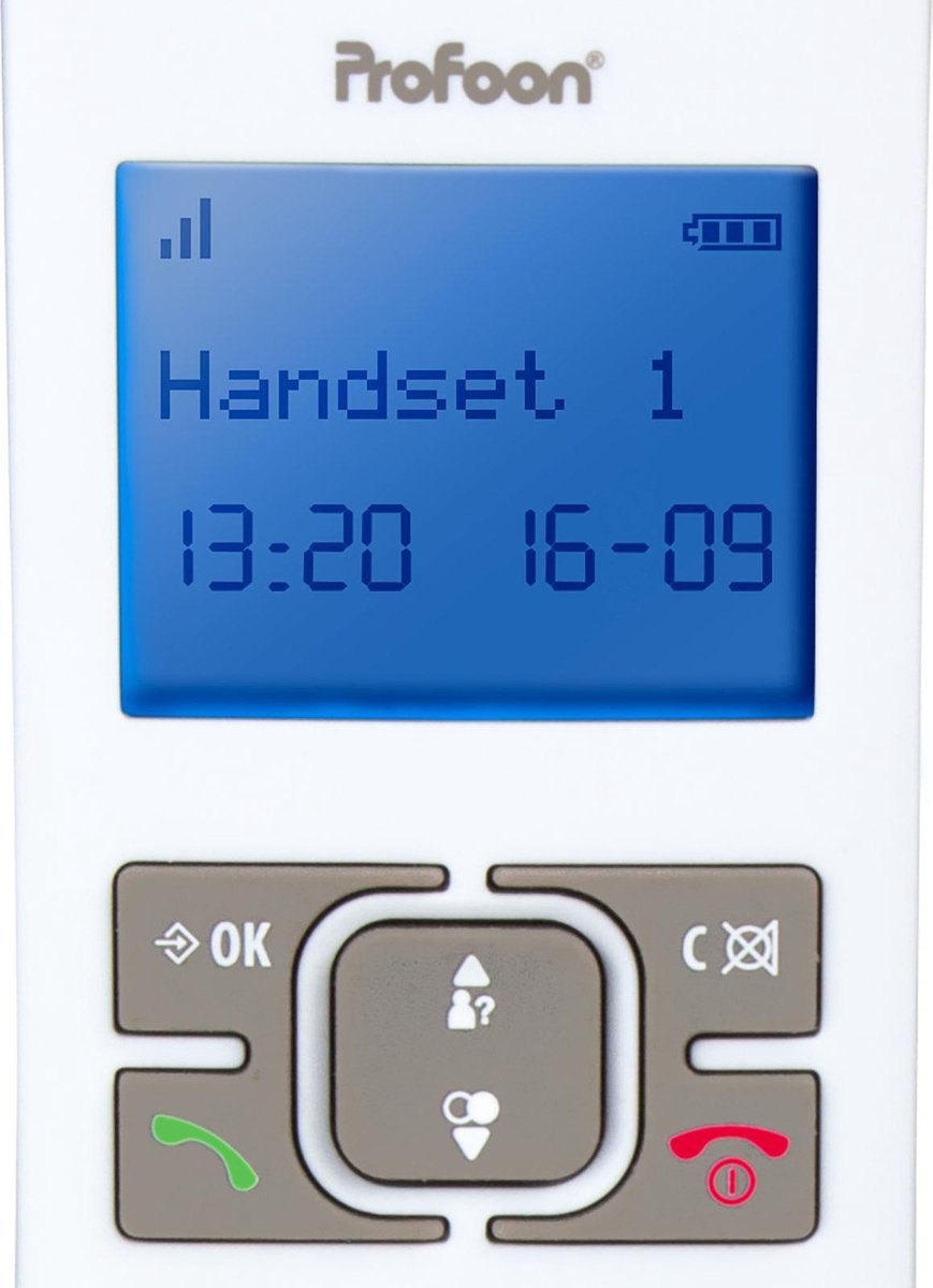 Profoon PDX-8420 WT/TE DECT Draadloze telefoons - 2 Handposten GAP ...