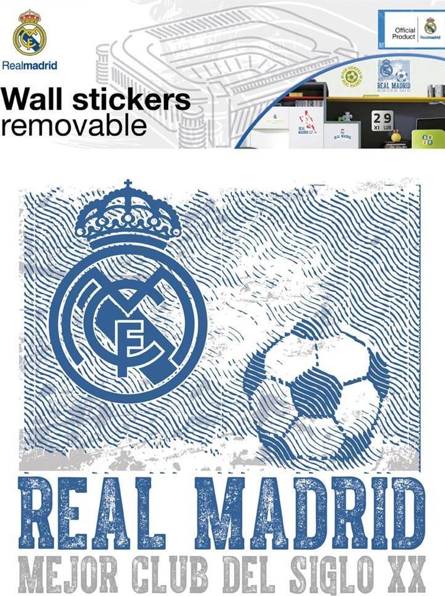 Real Madrid Cf Muursticker Logo Vintage 2 Stickervellen | bol.com